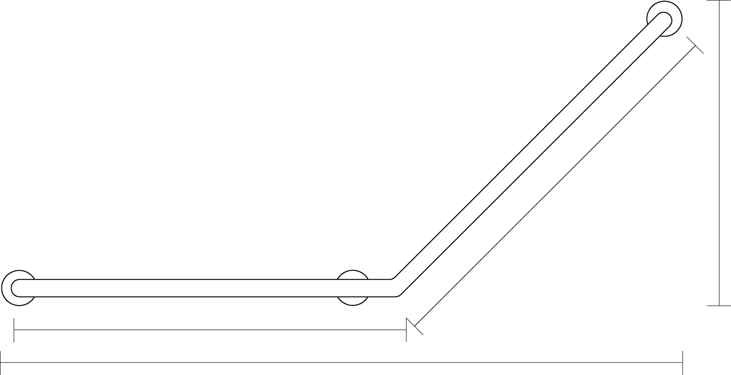 45° Angled Grab Rail – Goldfern Mobility